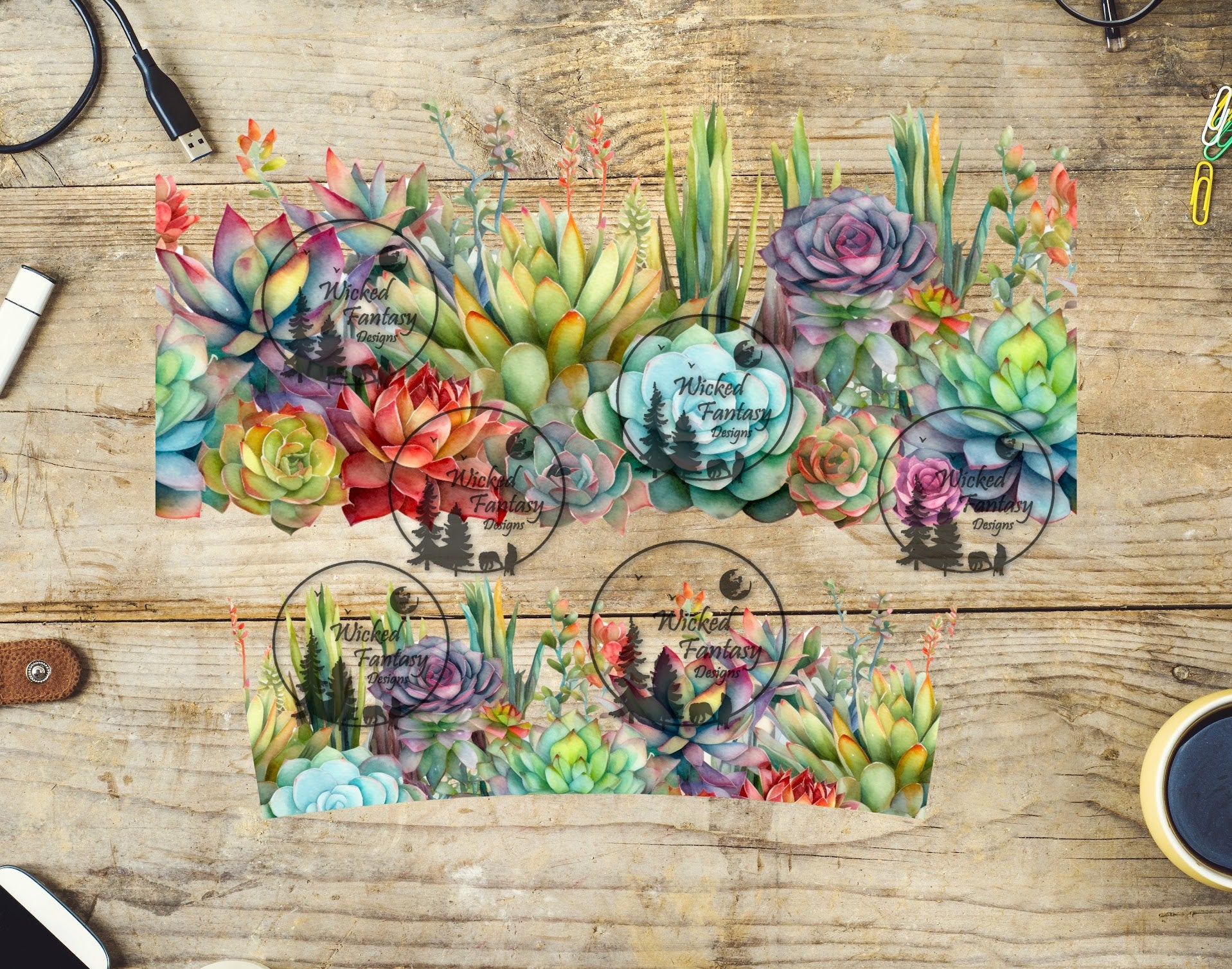 UVDTF Colorful Succulents 40oz Tumbler Wrap Element – Wicked Fantasy ... UVDTF Colorful Succulents 40oz Tumbler Wrap Element – Wicked Fantasy ...