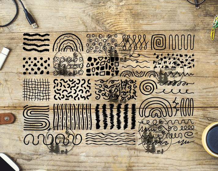 UVDTF Mindless Doodles 10x8" – Wicked Fantasy Designs