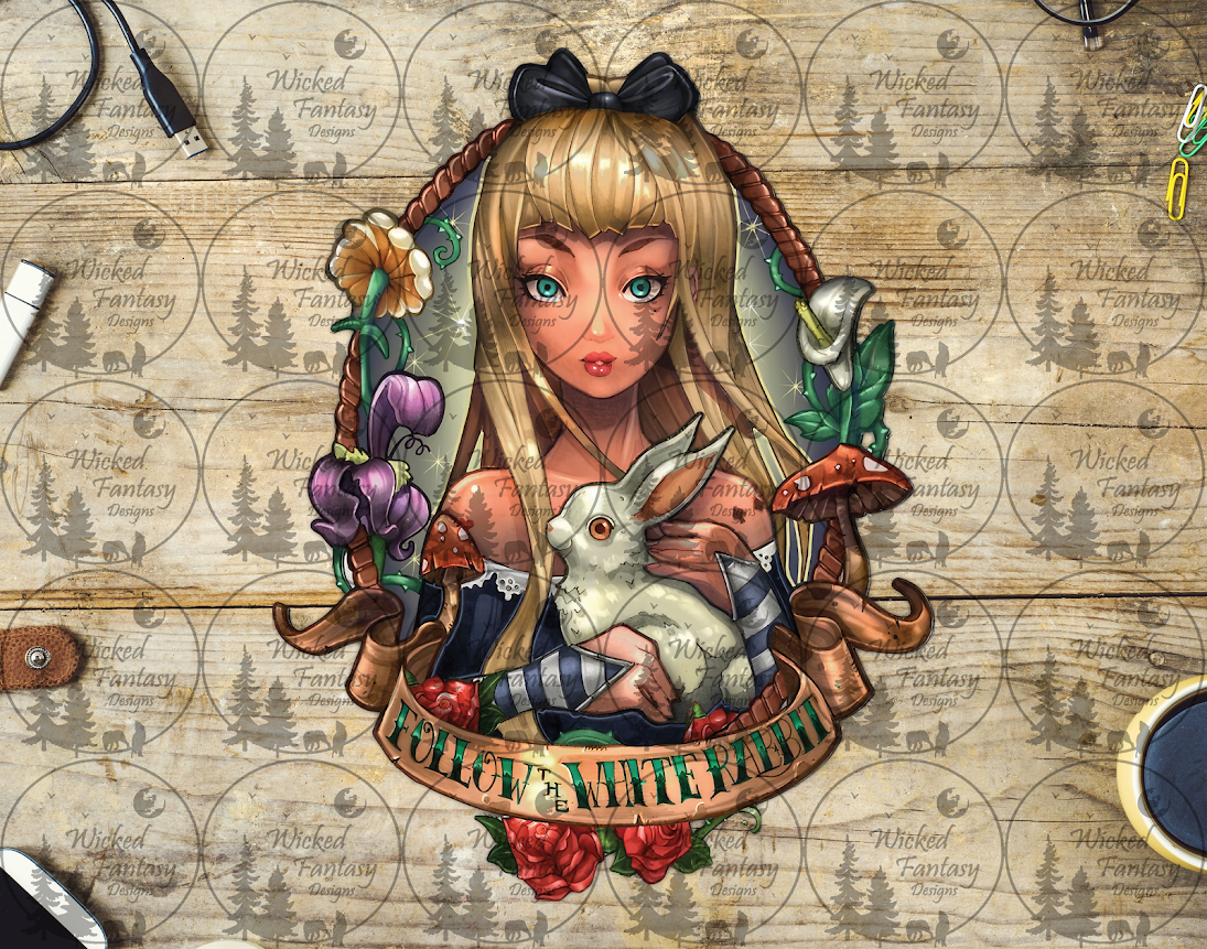 UVDTF Follow the White Rabbit – Wicked Fantasy Designs