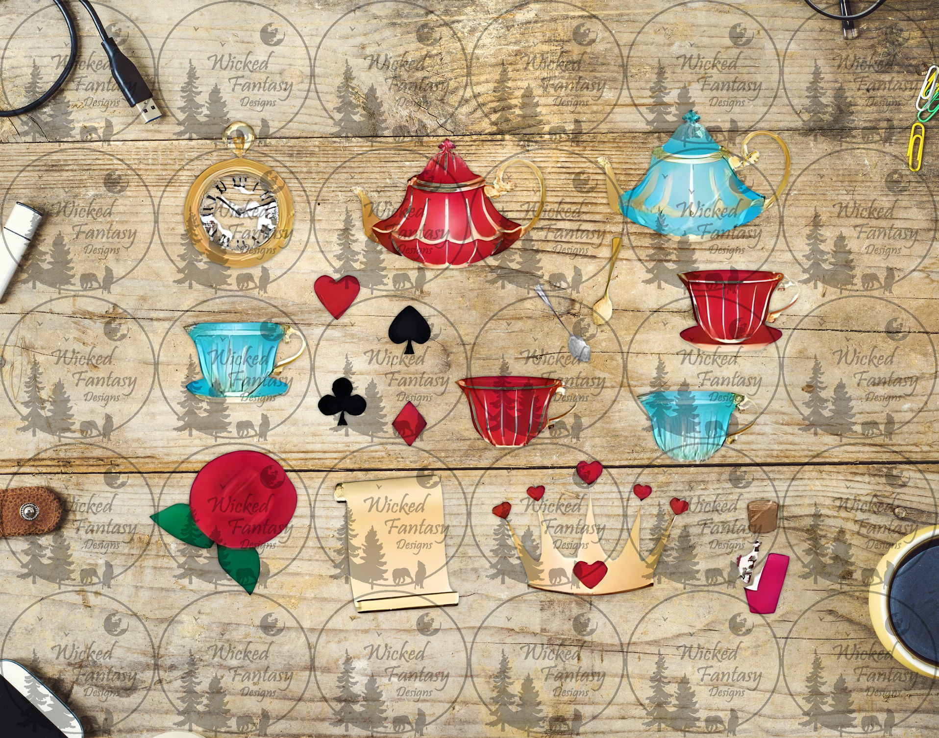 UVDTF Tea Set 6x7" Element – Wicked Fantasy Designs