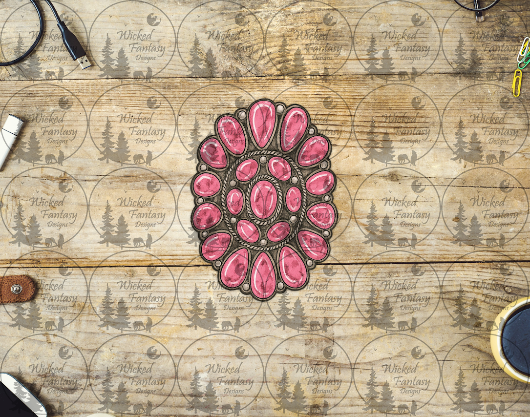 UVDTF Pink Concho – Wicked Fantasy Designs